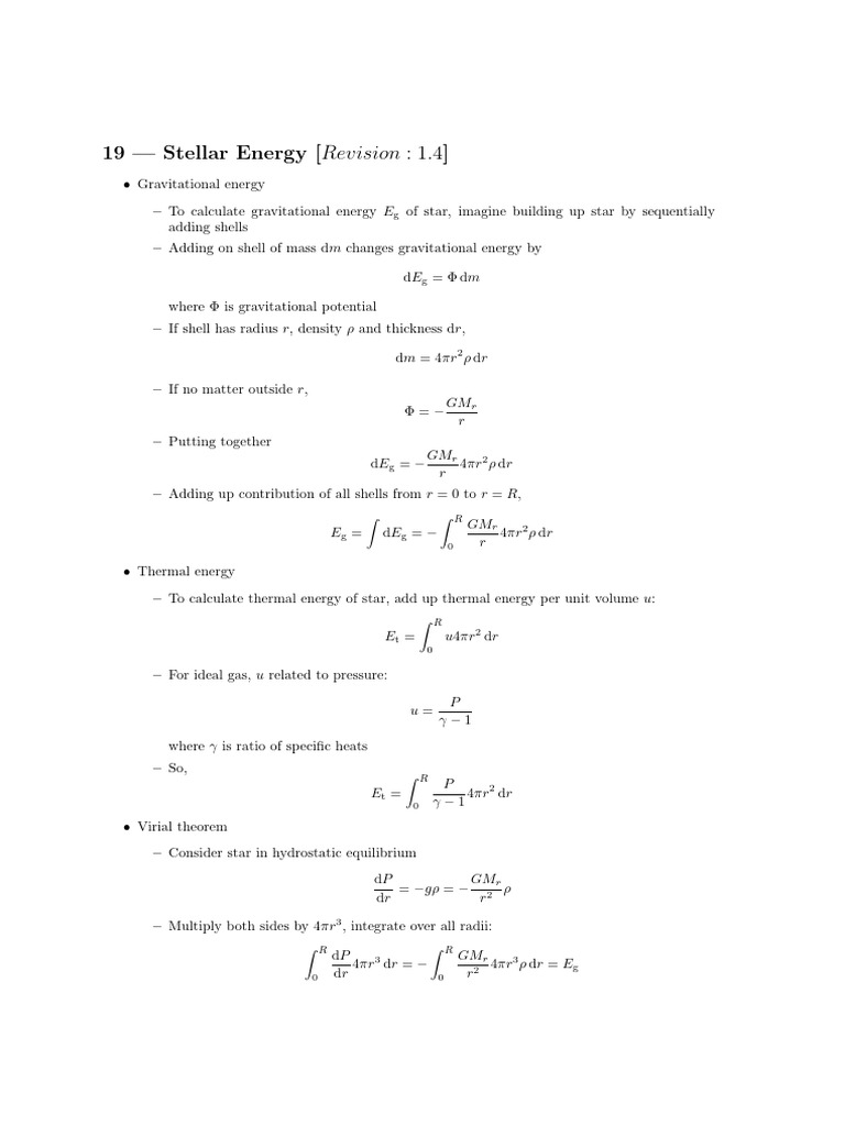 19 Stellar Energy | PDF | Stars | Sun