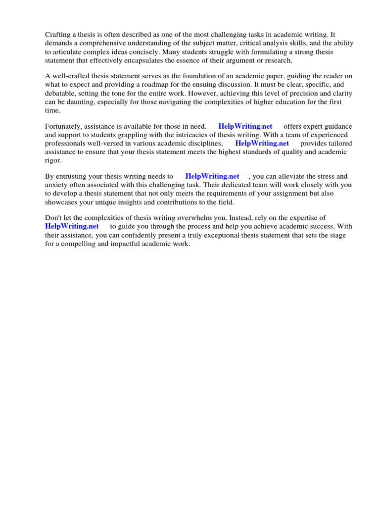 Really Good Thesis Statements Examples | PDF | Thesis | Essays