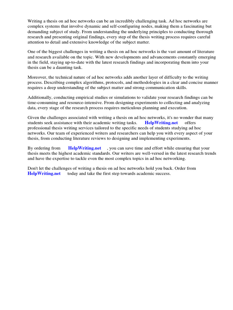 Thesis On Ad Hoc Network Pdf Wireless Ad Hoc Network Routing