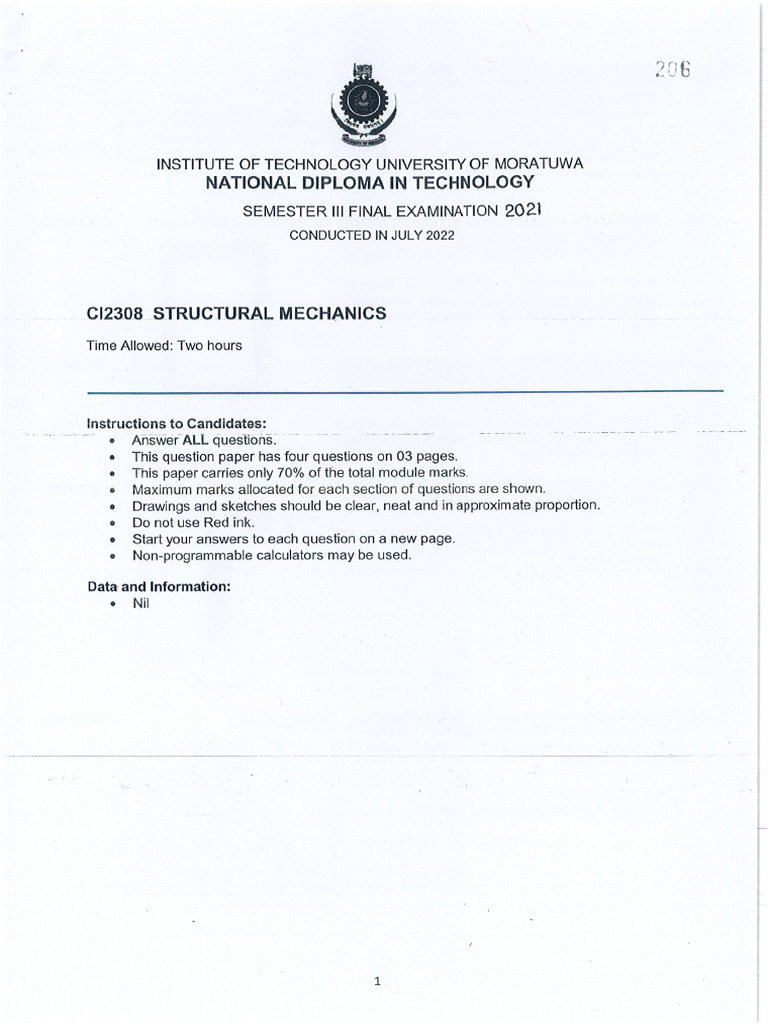 Ci 2308 Structural Mechanics Pdf