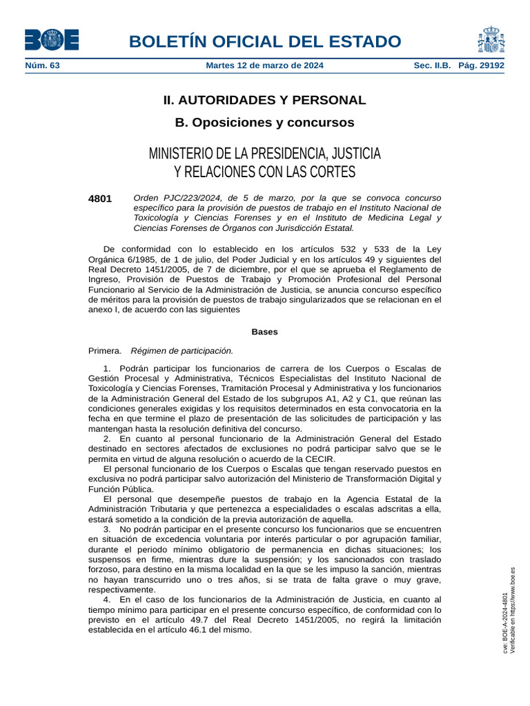 Boe A 2024 4801 | PDF | Software de la aplicacion | Informática