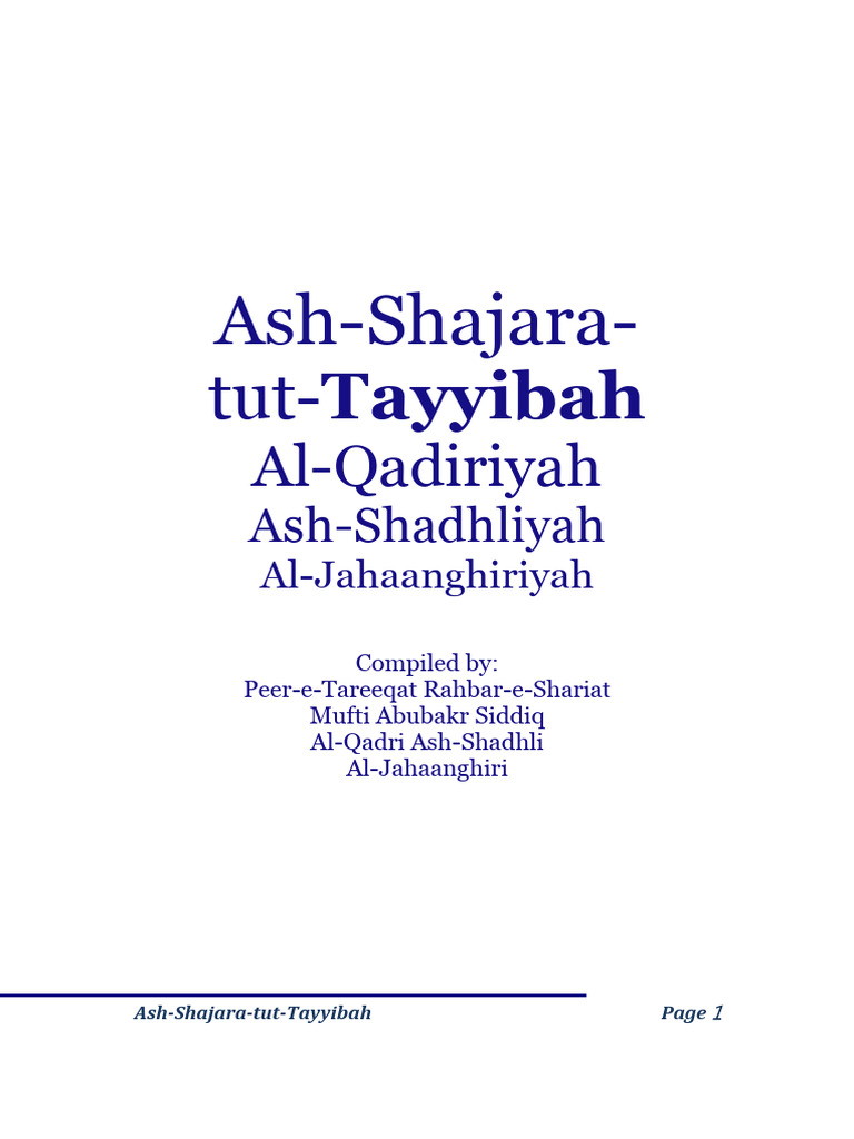 Shejra Final | PDF | Prophets And Messengers In Islam | Sufism