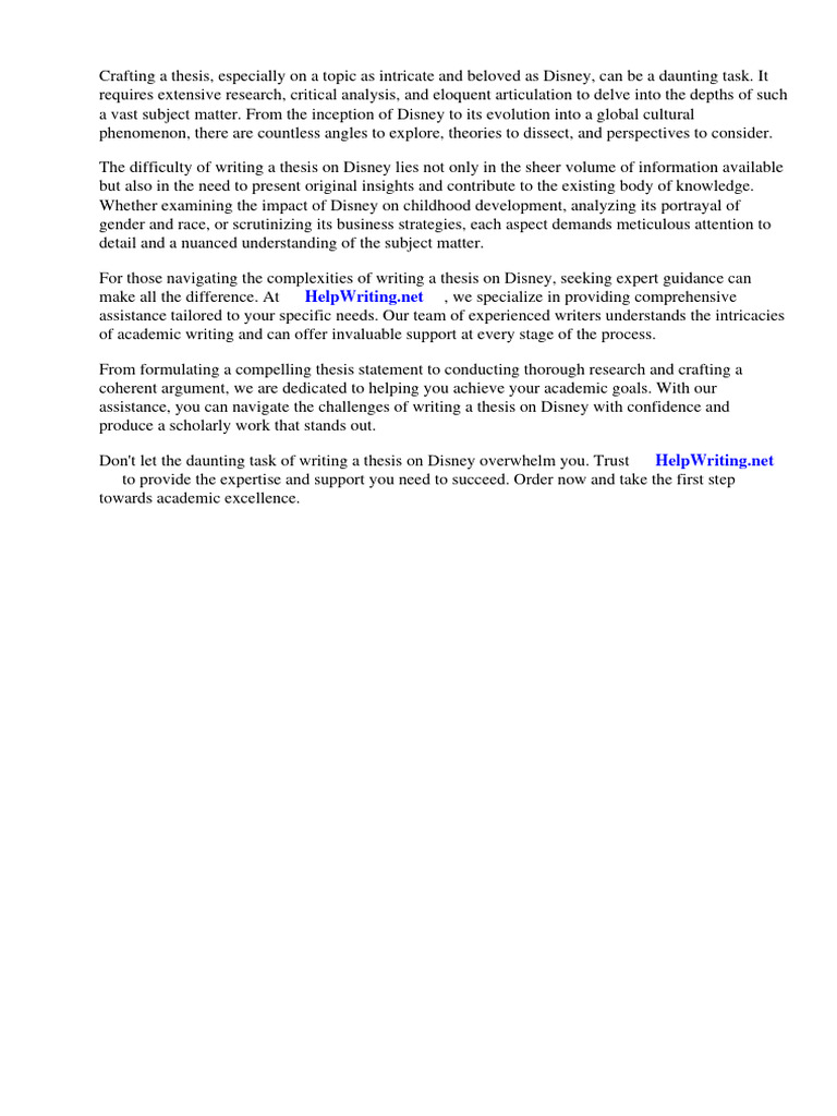 Thesis Disney | Download Free PDF | The Walt Disney Company | Animation