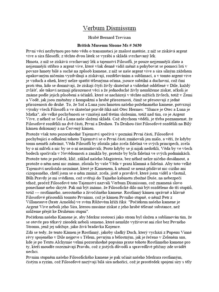 Verbum Dismissum CZ | PDF