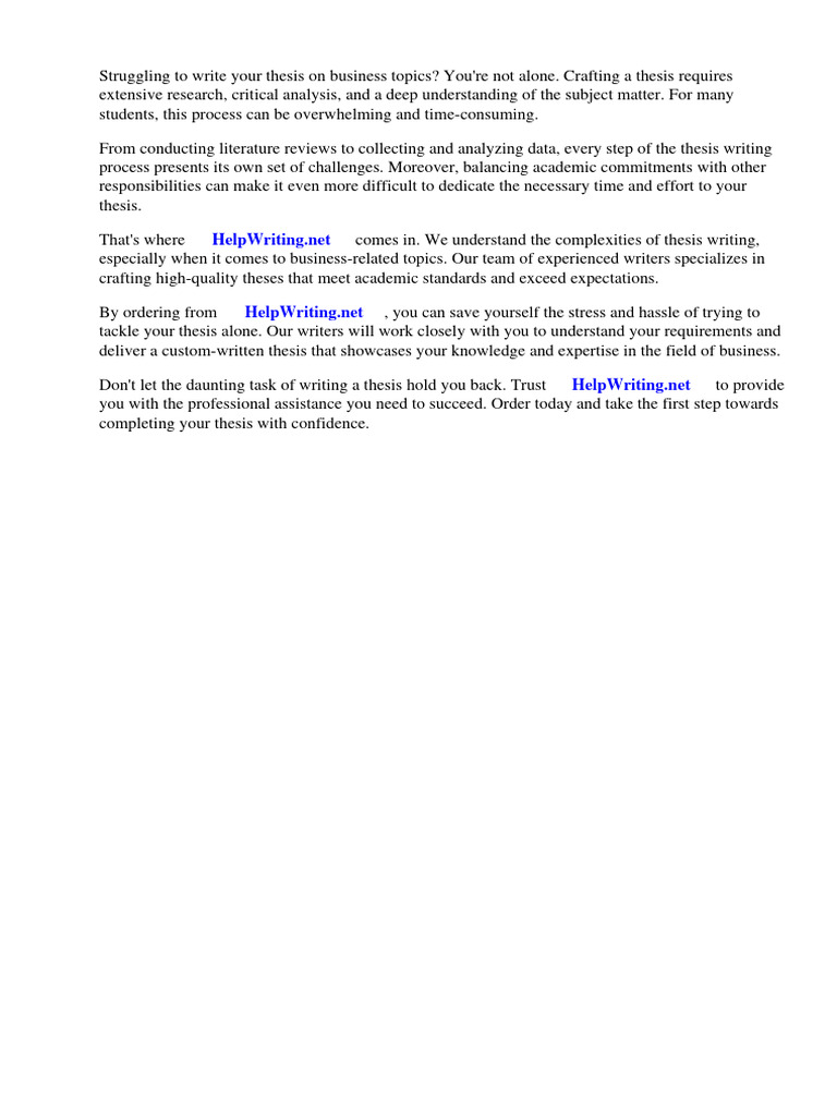 Business Thesis Writing Help | PDF | Tagalog Language | Languages Of Asia