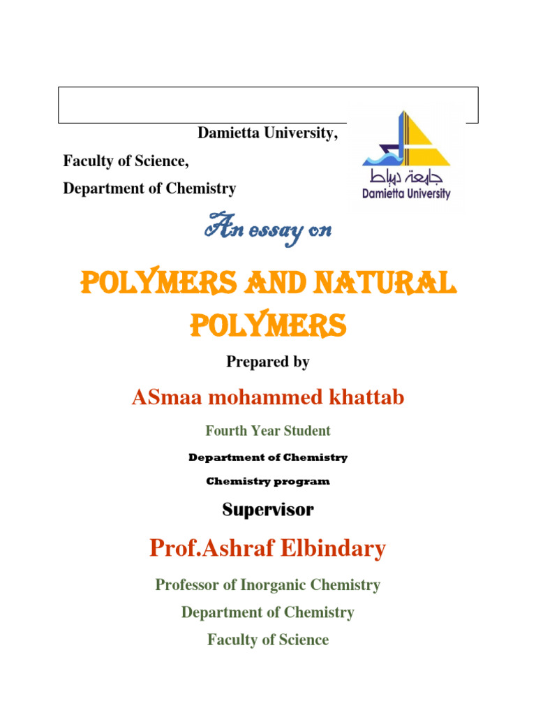 Polymers and Natural Polymers: An Essay On | PDF | Polymers | Biopolymer