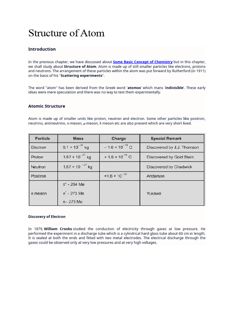 Structure of Atom | PDF | Photoelectric Effect | Electromagnetic Radiation
