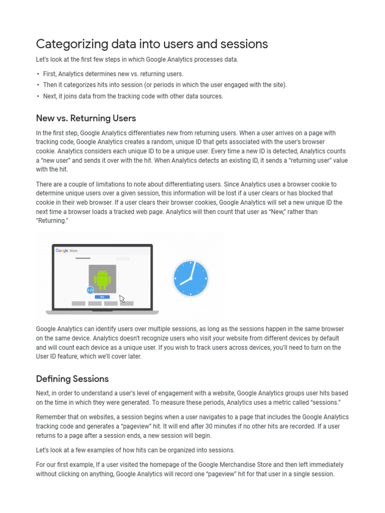 Categorizing Data Into Users and Sessions | PDF