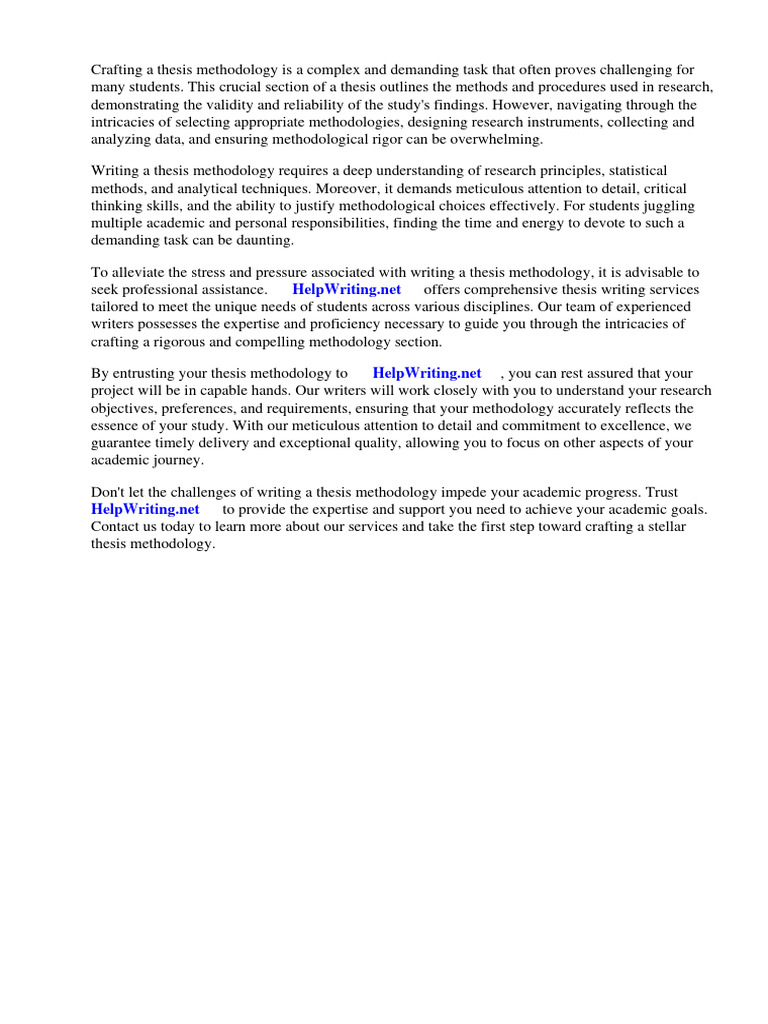 Thesis Methodology | PDF | Scientific Method | Methodology