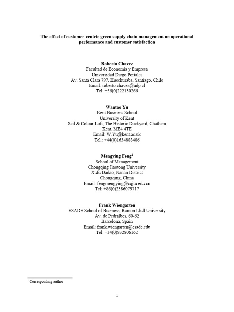 Customer Pressure and GSCM | PDF | Customer Satisfaction | Business