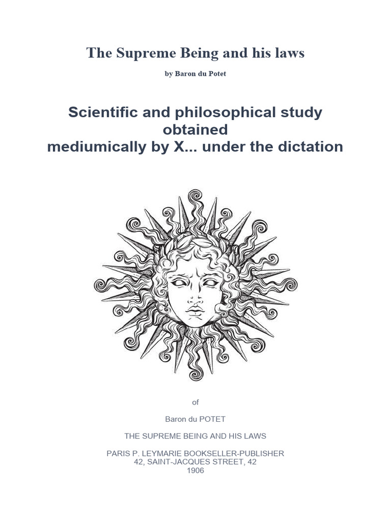 The Supreme Being and Universal Laws | PDF | Water | Matter