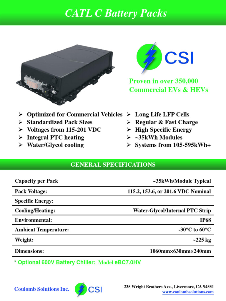 CATL C Pack Flyer 2021 | PDF