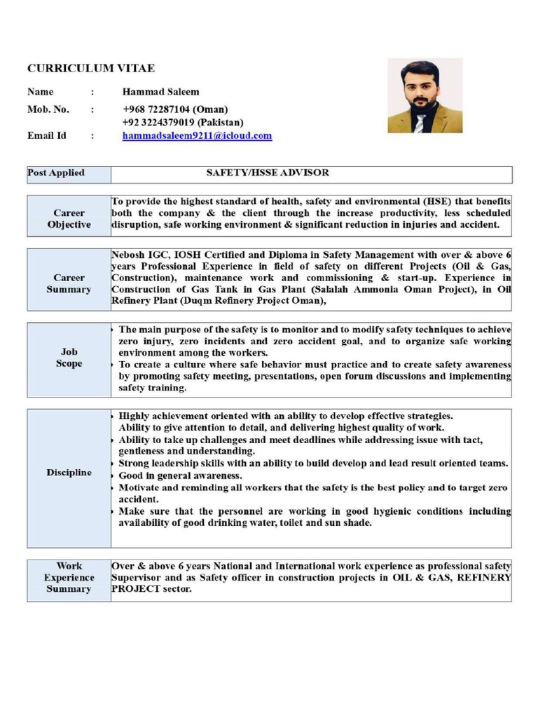 Hammad Profile | PDF