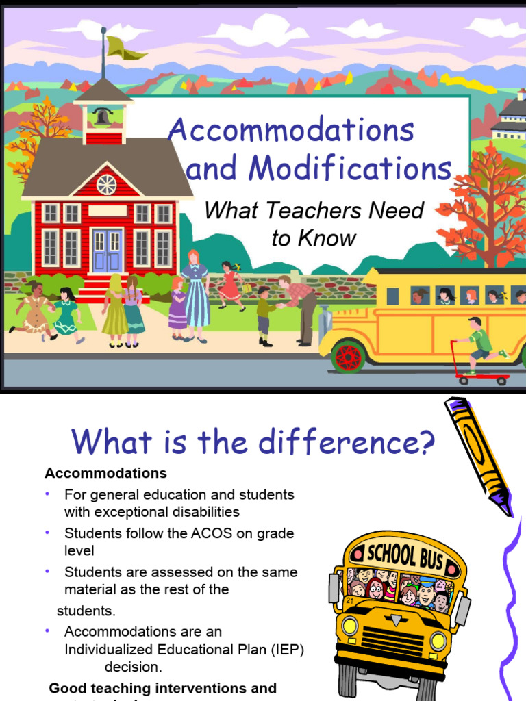 Accommodations and Modifications: What Teachers Need To Know | PDF | Individualized Education ...