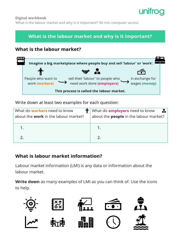 What Is The Labour Market Digital Workbook | PDF | Information | Labour ...