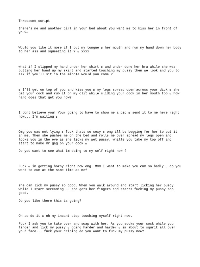 Threesome Roleplay Script Pdf Self Improvement