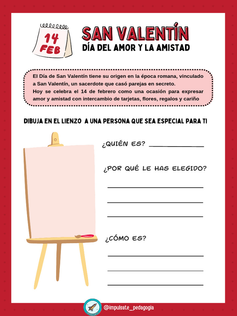 Ficha San Valentín Día Del Amor y La Amistad | PDF