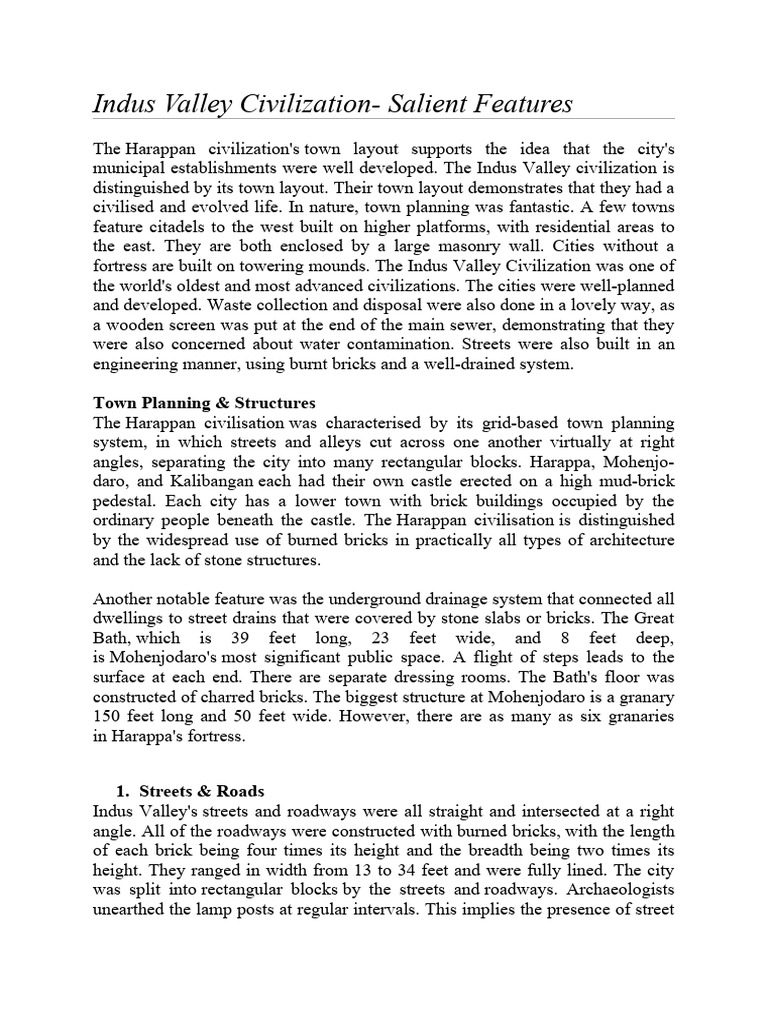 IVC - Salient Features | PDF