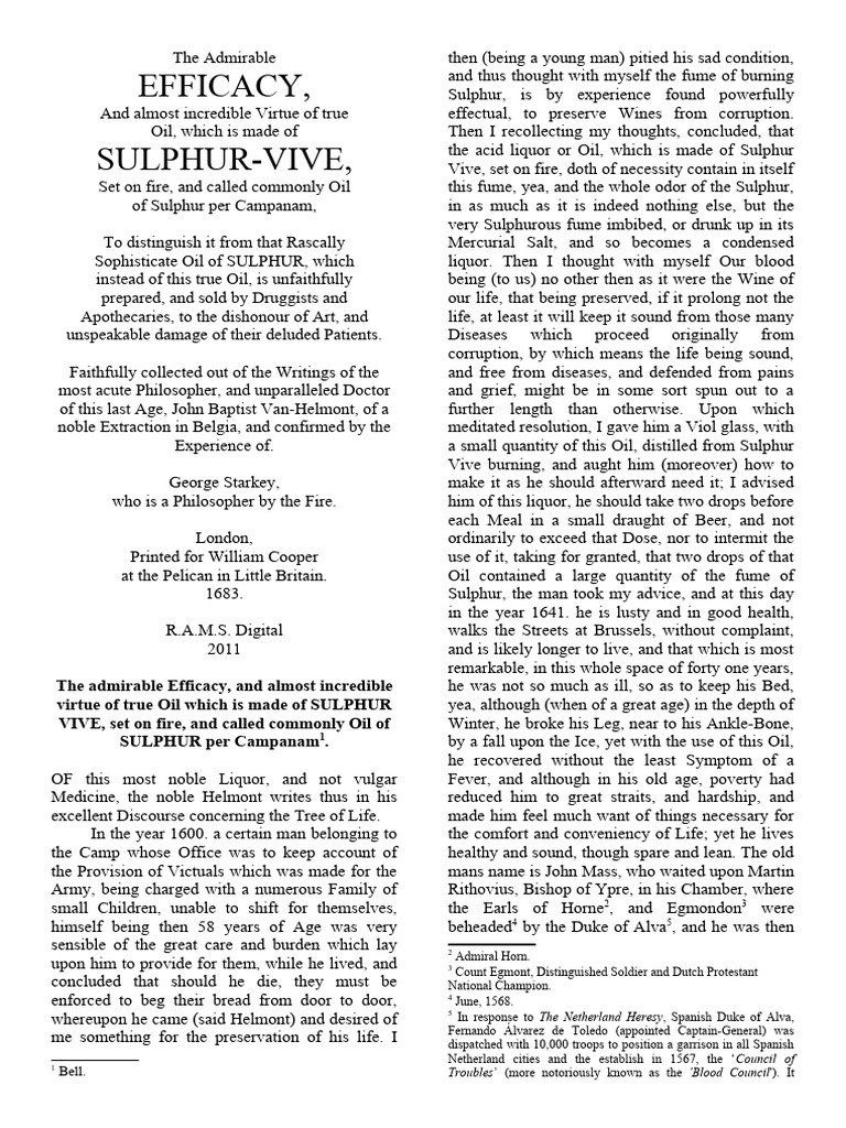 Efficacy of True Sulphur Oil | PDF