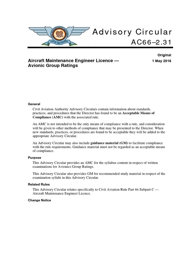 Ac 66-2-31 AMEL Examination Avionics Group Ratings | PDF | Federal Aviation Administration ...