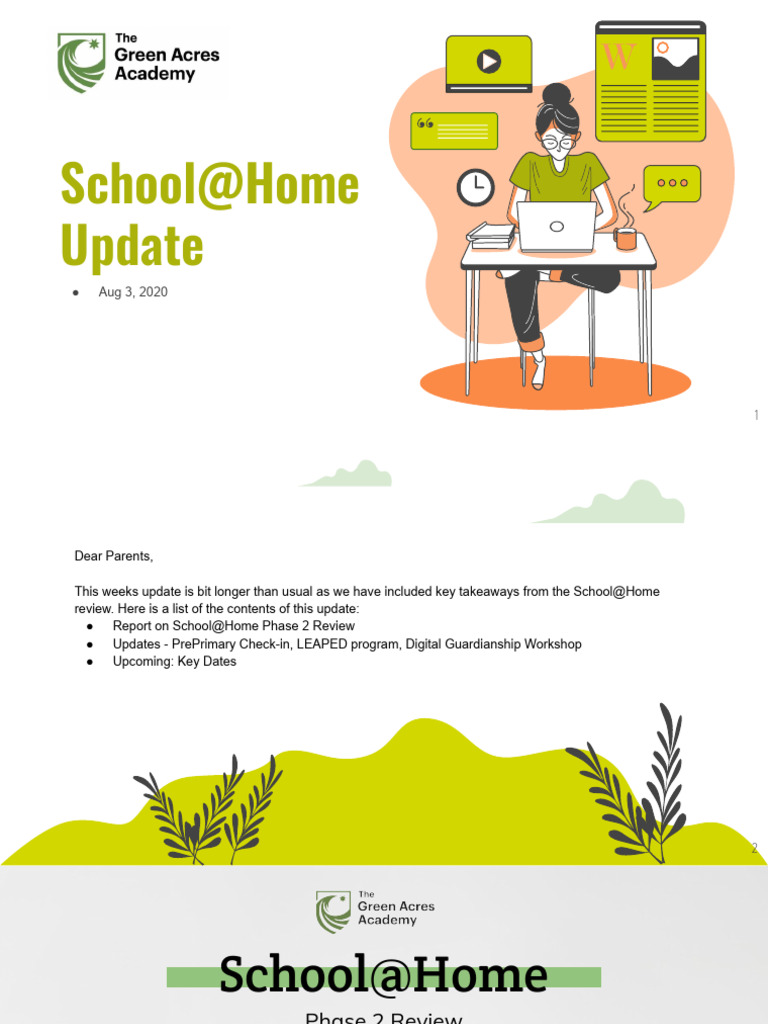 School@Home Phase 2 Review Update | PDF | Teachers | Preschool