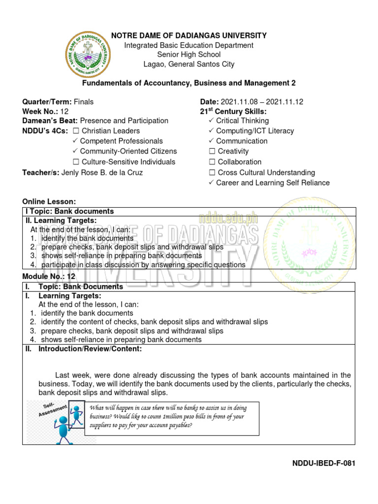 12 Fab | PDF | Cheque | Passbook