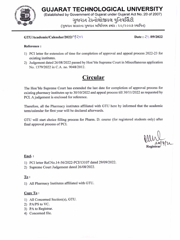 Pharmacy Circular 125241 | PDF