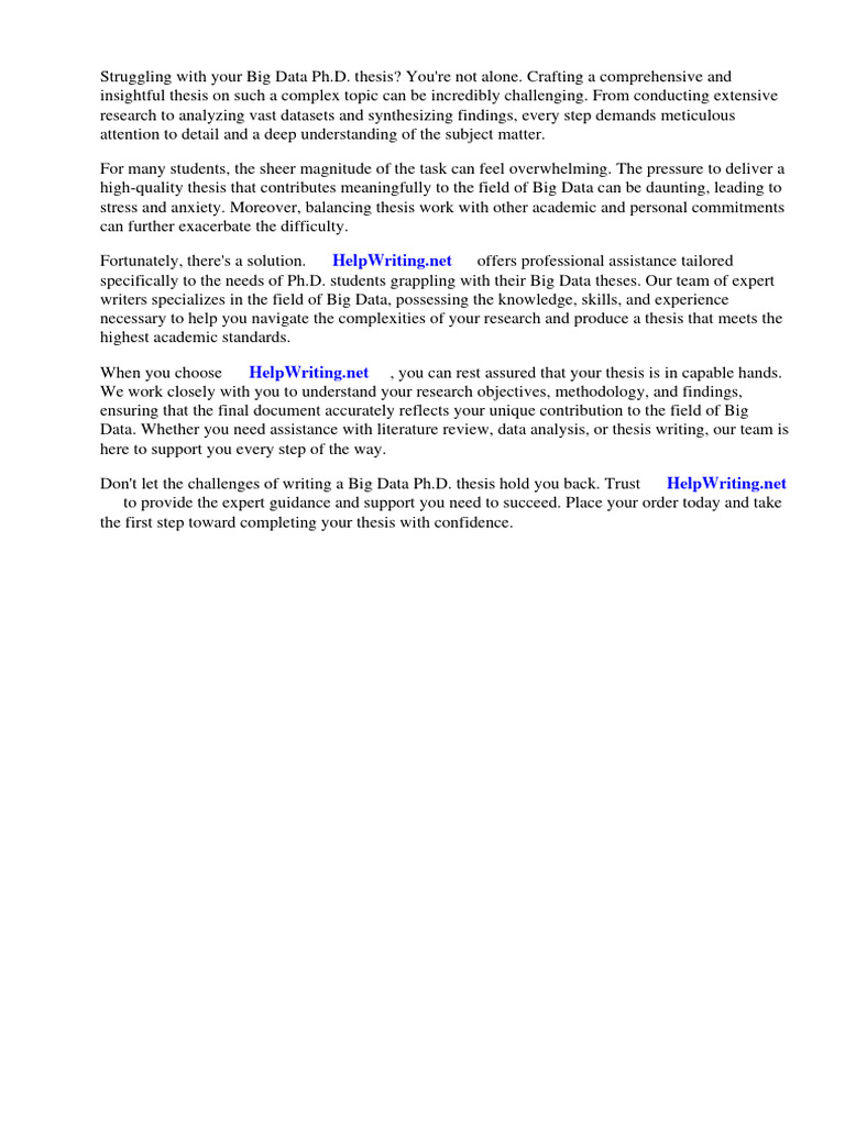 Big Data PHD Thesis | PDF | Big Data | Data