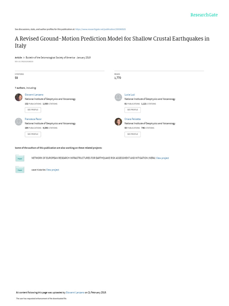 A Revised Ground-Motion Prediction Model For Shallow Crustal ...