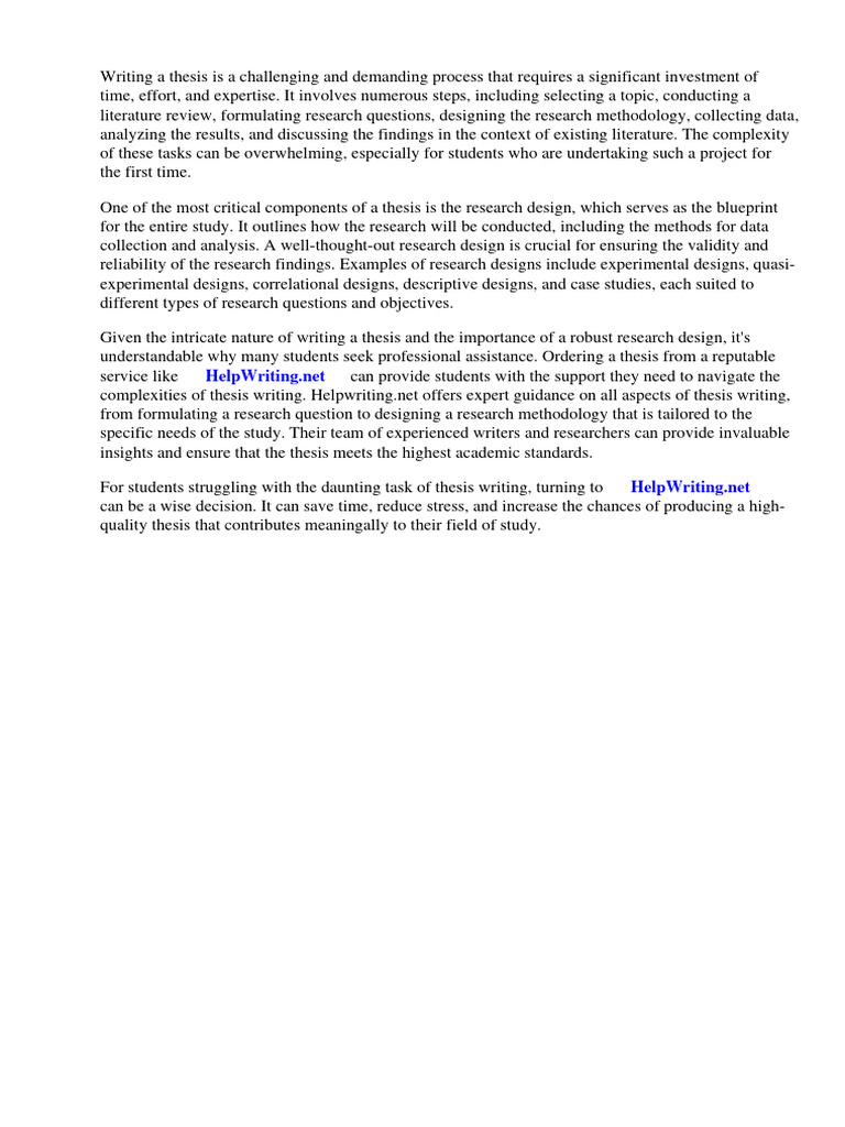 Research Design Examples Thesis | PDF | Methodology | Thesis