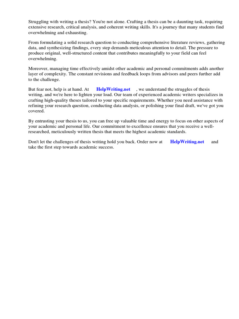 Example Of Thesis Abstract Pdf Thesis Abstract Summary