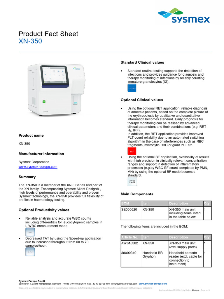 XN-350 Product Fact Sheet | PDF | Computing | Computer Engineering