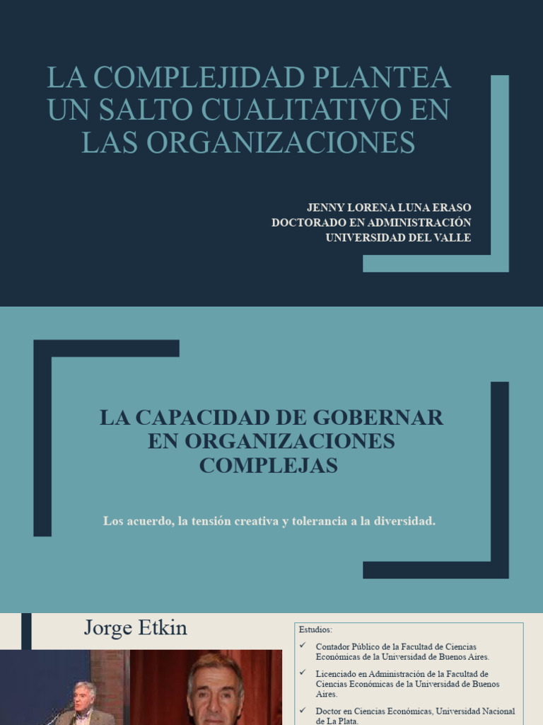 La Capacidad de Gobernar en Organizaciones Complejas | PDF ...