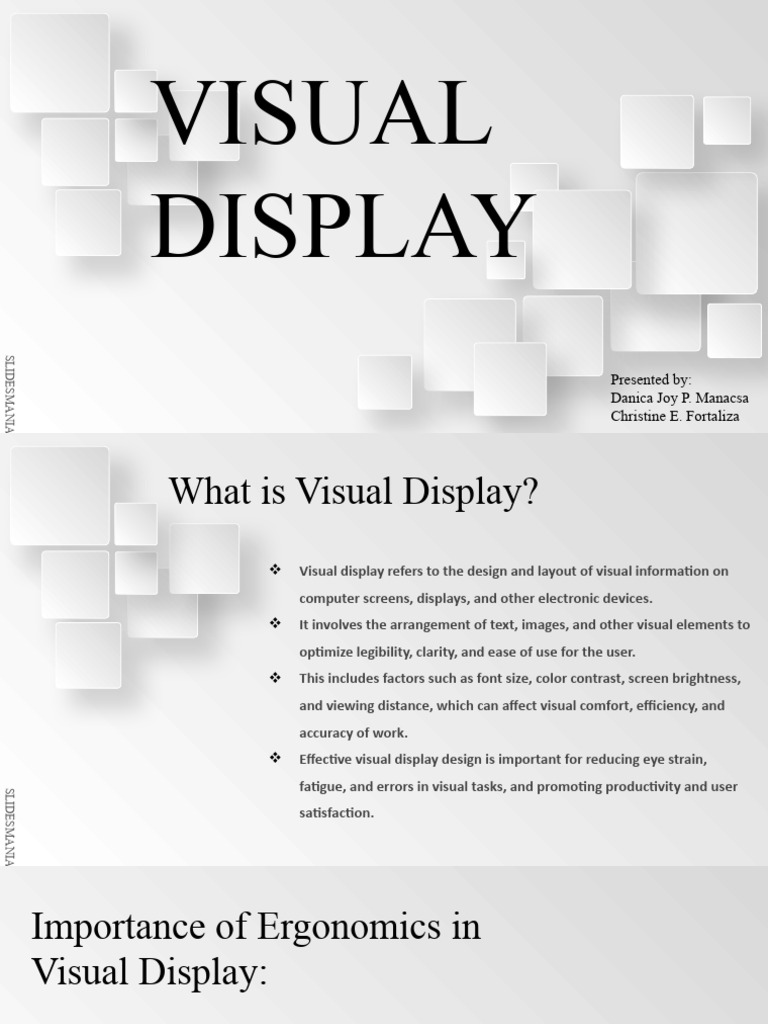 Visual Display | PDF | Human Factors And Ergonomics | Contrast (Vision)
