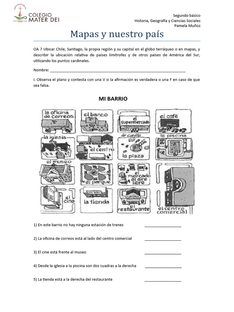 Mapas y Ubicación de Chile para Niños | PDF | Color