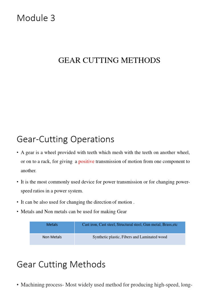 Gear Manufacturing Methods | PDF | Gear | Casting