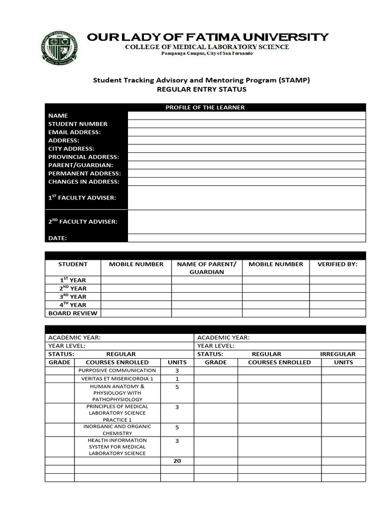 Stamp Tracking Sheet Regular Entry | PDF | Science
