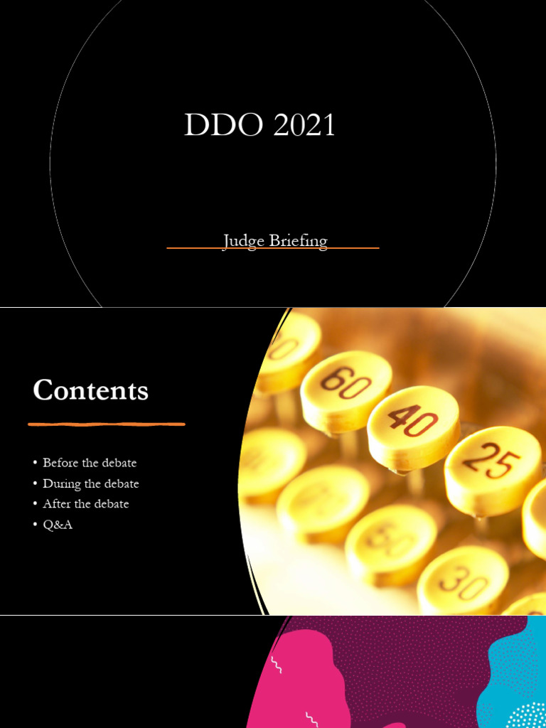 DDO Judge Briefing | PDF | Argument
