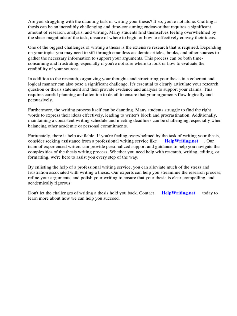 Doing My Thesis | PDF | Thesis