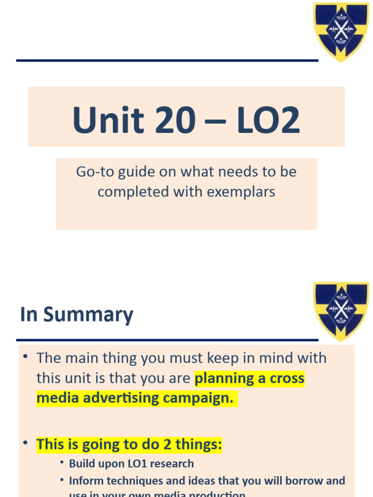 Unit 20 - LO2 Teacher Slides 1 1 | PDF | Advertising | Risk