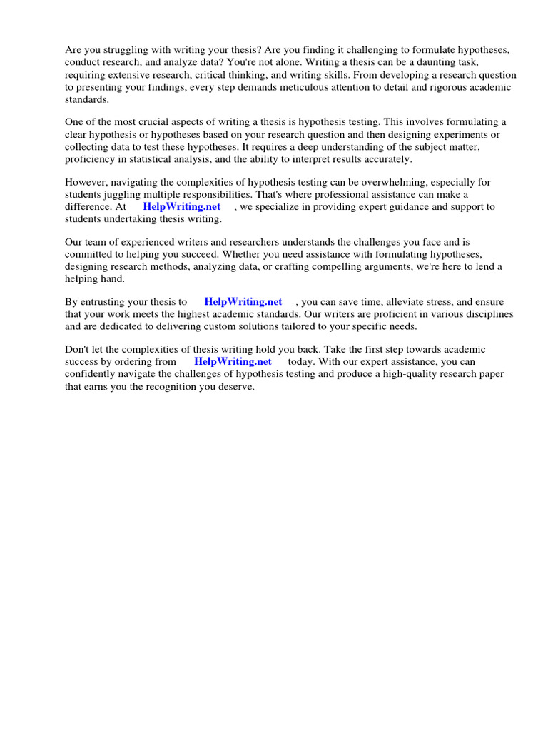 Hypothesis Testing Research Paper Example Pdf Hypothesis Null 2950