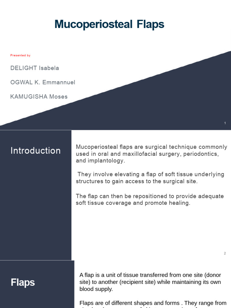 Mucoperiosteal Flap Techniques | PDF | Surgery | Mouth