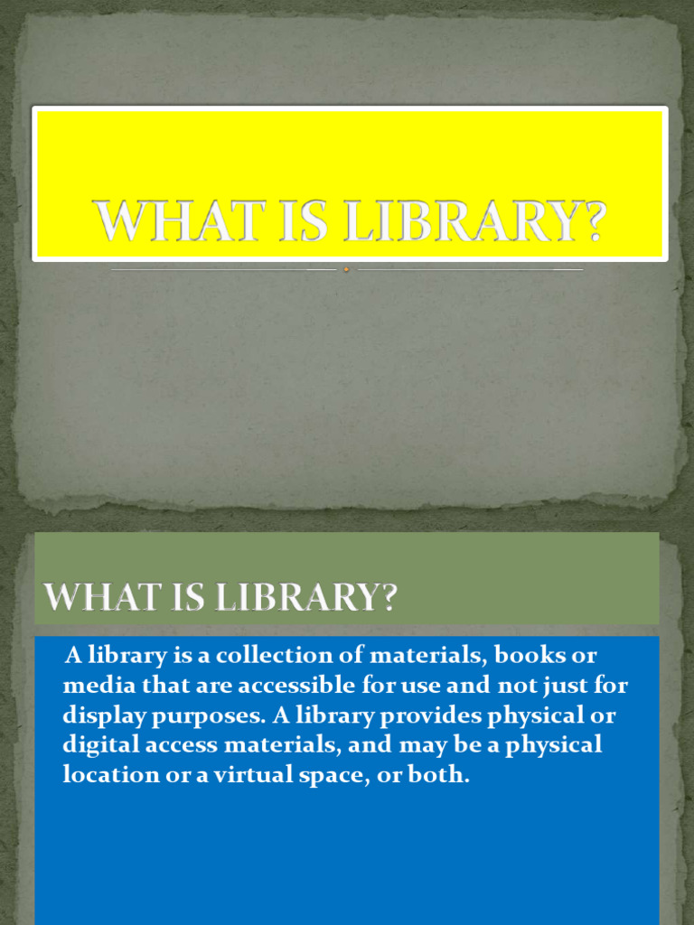 What Is Library 2 | PDF