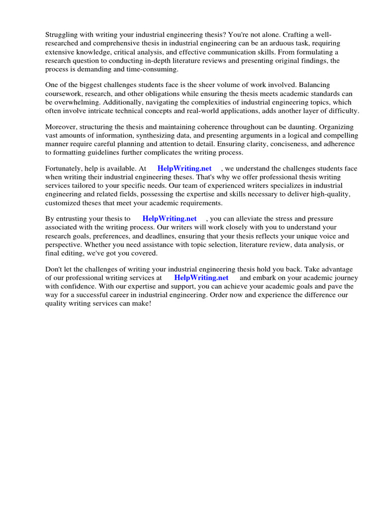 Industrial Engineering Thesis Sample | PDF | Engineering | Image Segmentation