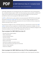 NEET 2026 Study Planner & Resources | PDF