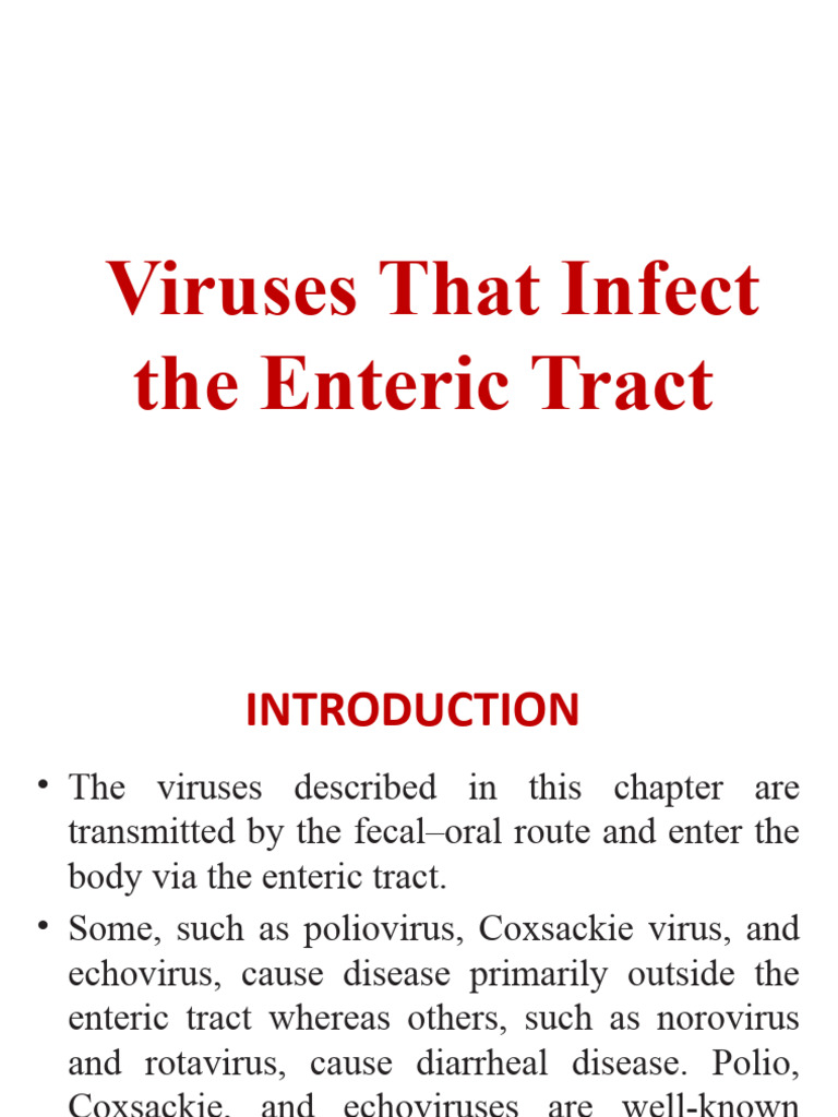 Virusese That Infect Enteric Tract | PDF | Virus | Vaccines