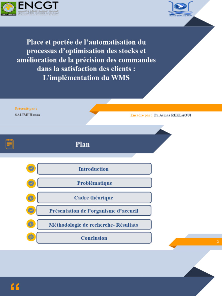 Ppt PFE Final 2023[1] (1) (1)[1] | PDF | Logistique | Économie d'entreprise