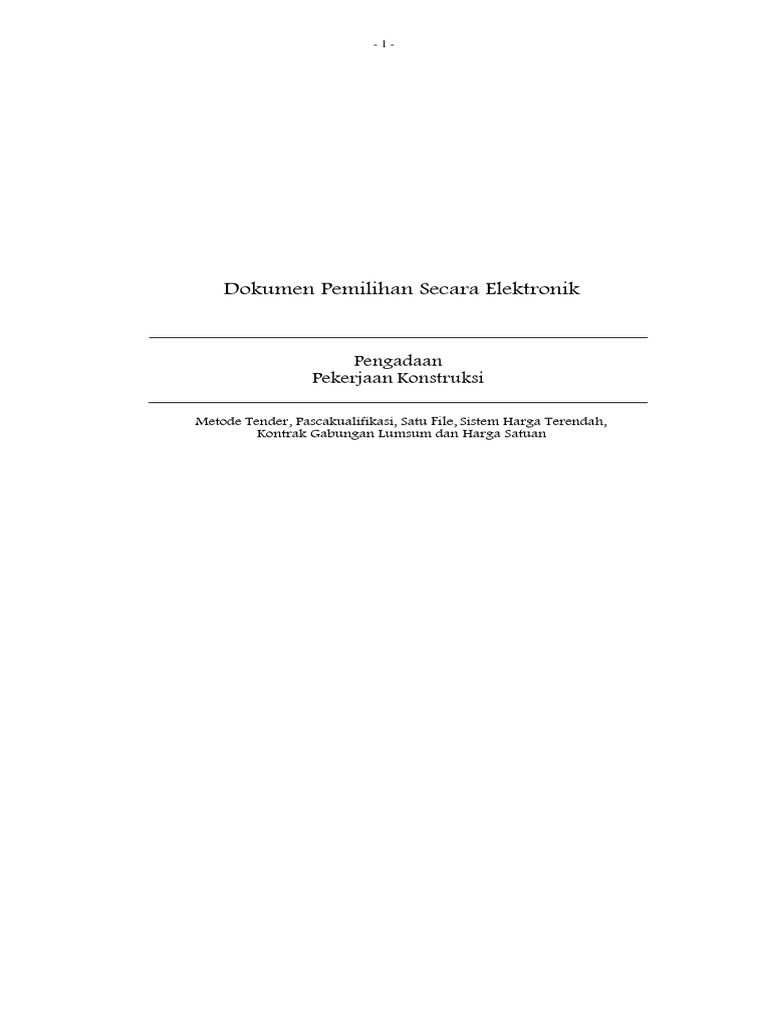 02 Dokumen Pengadaan Pembangunan Pusk KDW II | PDF | Teknologi & Rekayasa