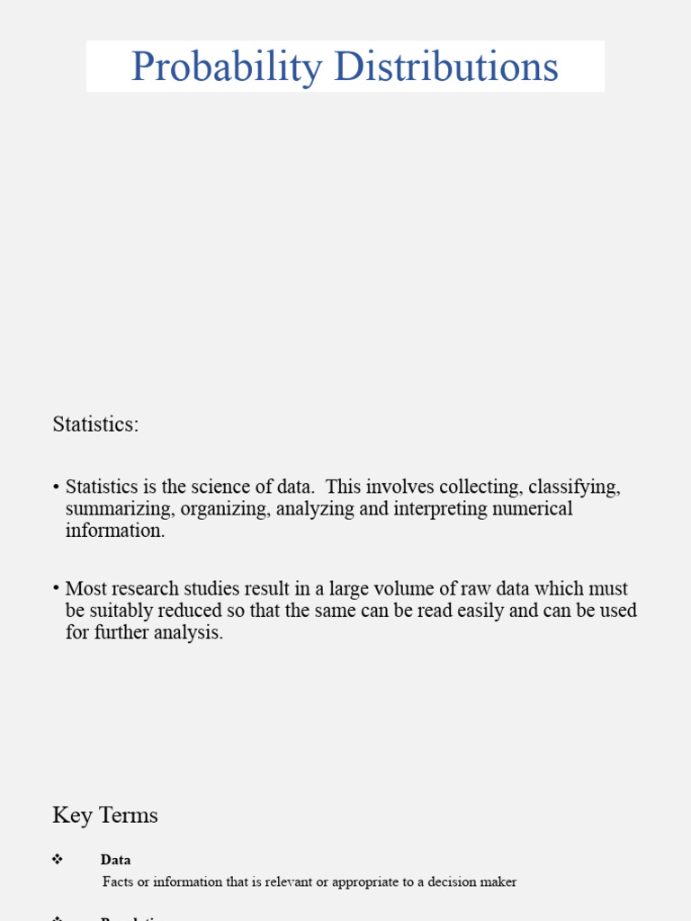 Probability Distributions-Sarin B | PDF | Probability Distribution | Statistics