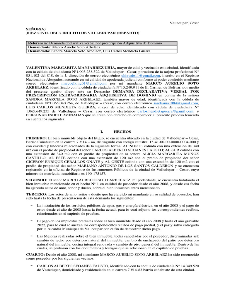 Demanda Caso 2 C Descargar Gratis Pdf Demanda Judicial Estatuto